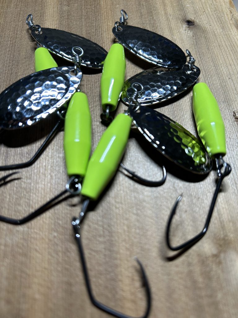 NW Tackle 101 Steelhead/Salmon Casting Spinners 3/4 Yellow Hammered ...