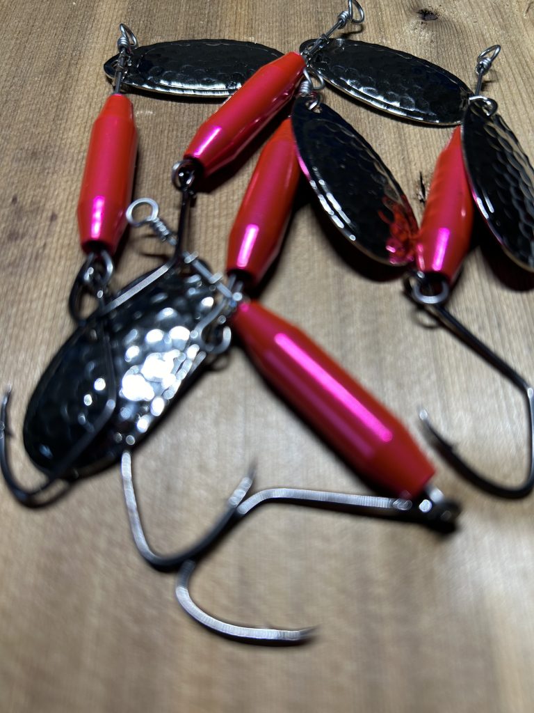 NW Tackle 101 Steelhead/Salmon Casting Spinners 3/4 Pink Hammered Blade ...